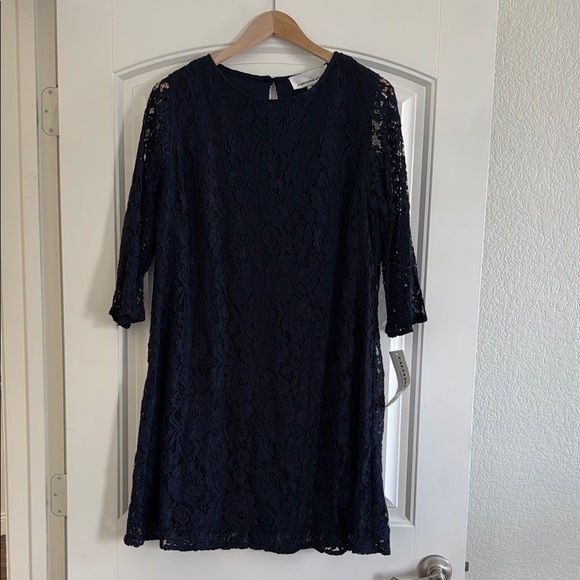 Caroline Rose | Dresses | Caroline Rose Navy Lace Dress | Poshmark
